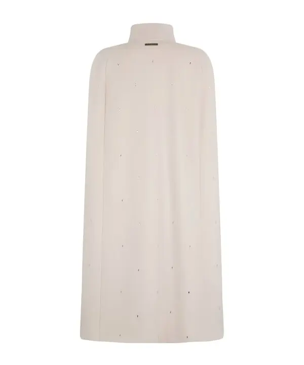 Peserico Embellished Straight Hem Cape