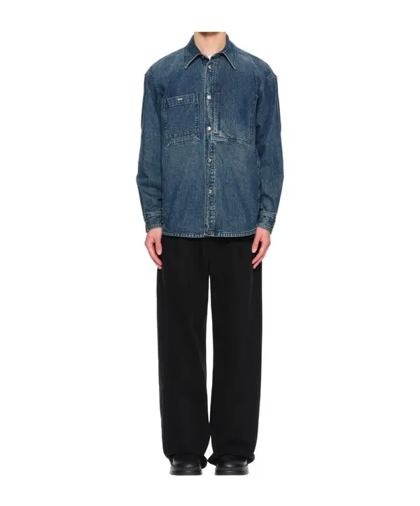 WOOYOUNGMI Denim Shirt With Back Logo