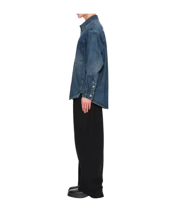 WOOYOUNGMI Denim Shirt With Back Logo