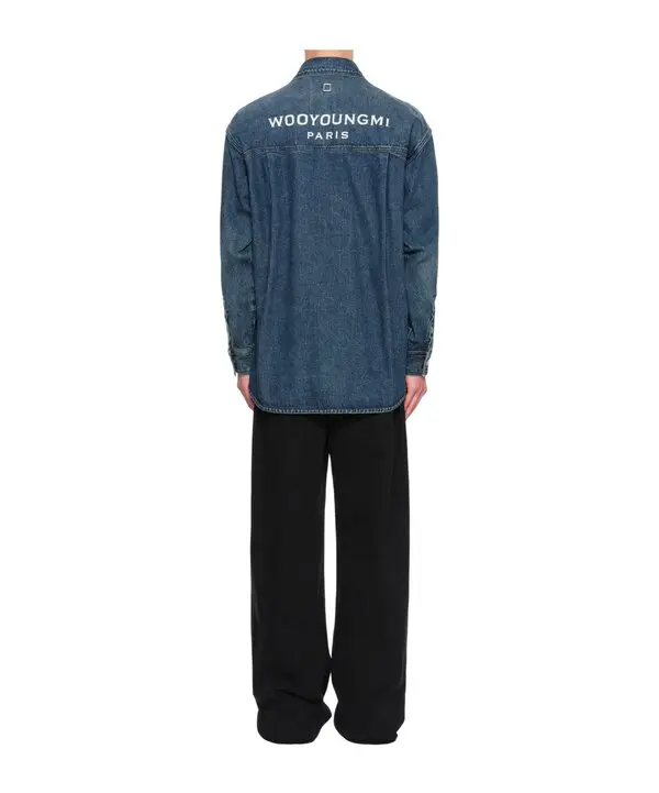 WOOYOUNGMI Denim Shirt With Back Logo