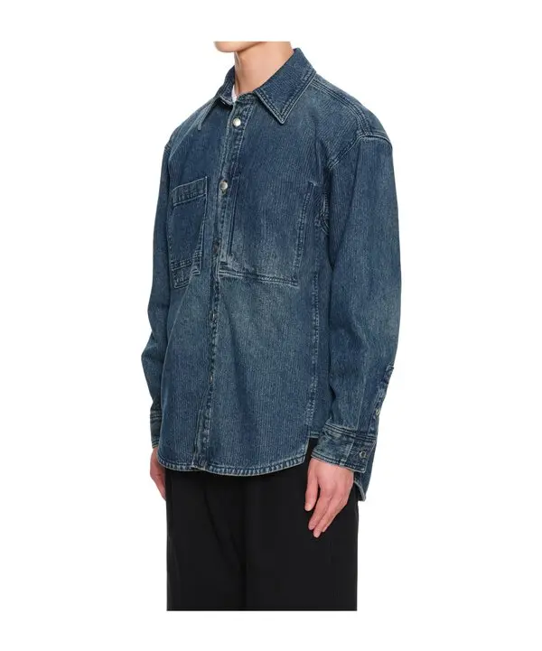 WOOYOUNGMI Denim Shirt With Back Logo