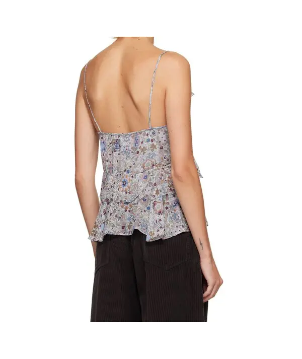 Isabel Marant Étoile Briara Floral Print V-neck Top