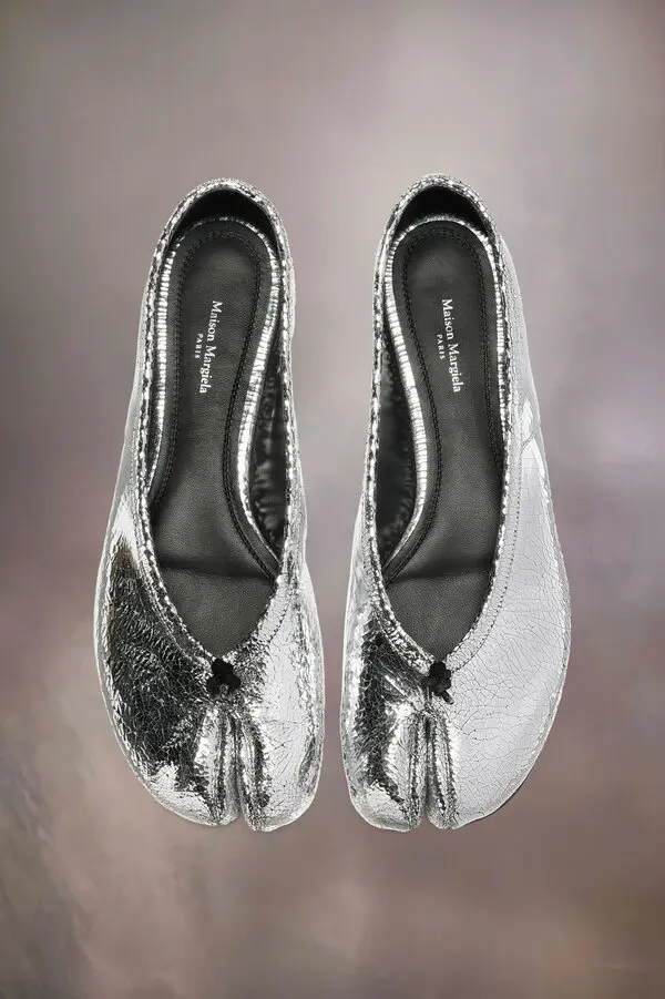 MAISON MARGIELA Tabi Ballerina Flats - Silver