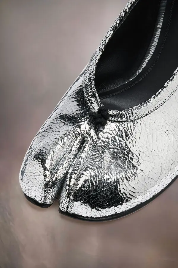 MAISON MARGIELA Tabi Ballerina Flats - Silver