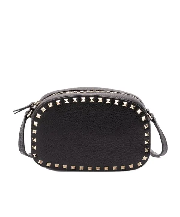 Valentino Garavani Rockstud Zip-up Shoulder Bag - Black
