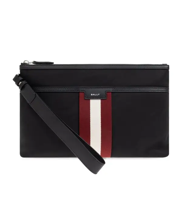 Bally Code Zipped Clutch Bag - Black