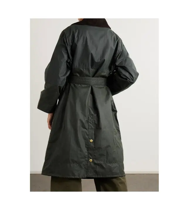 Barbour Belted Press-stud Buttoned Coat - Black