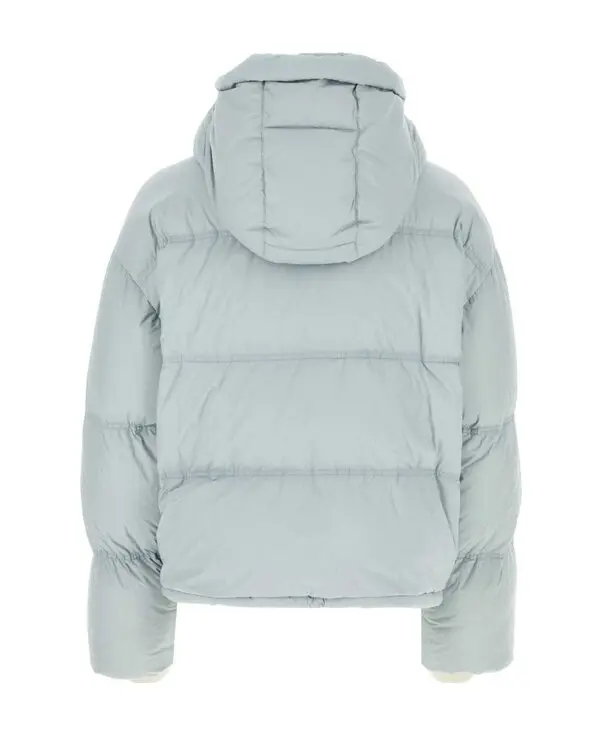 AMI Paris Logo-patch Padded Hooded Jacket - Green