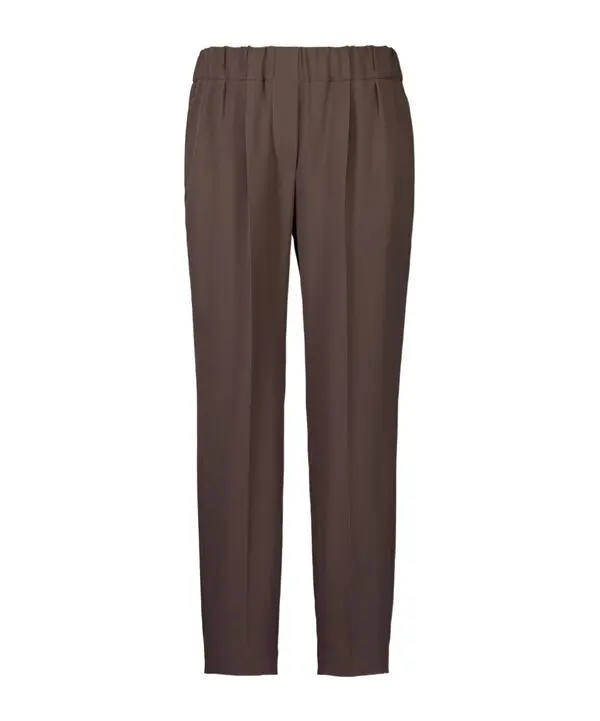 Brunello Cucinelli High-waist Cropped Trousers - Brown