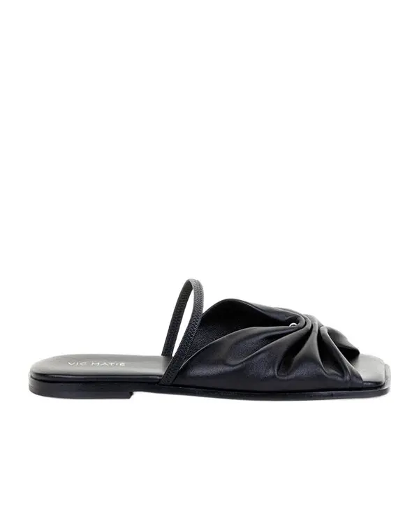 VIC MATIE Pleated Slide Sandals
