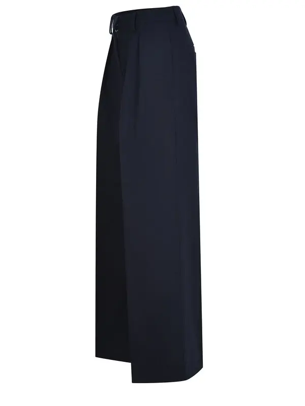 Max Mara Wide-leg Belted Pants - Black