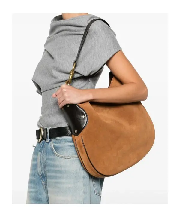 Mulberry Logo Embossed Shoulder Bag - Brown