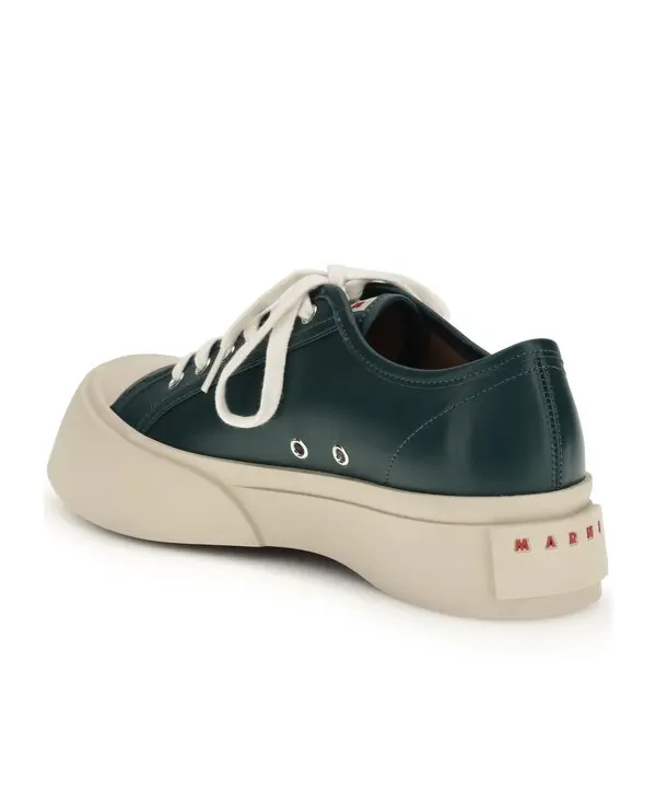 Marni Pablo Logo Patch Lace-up Sneakers - Nude