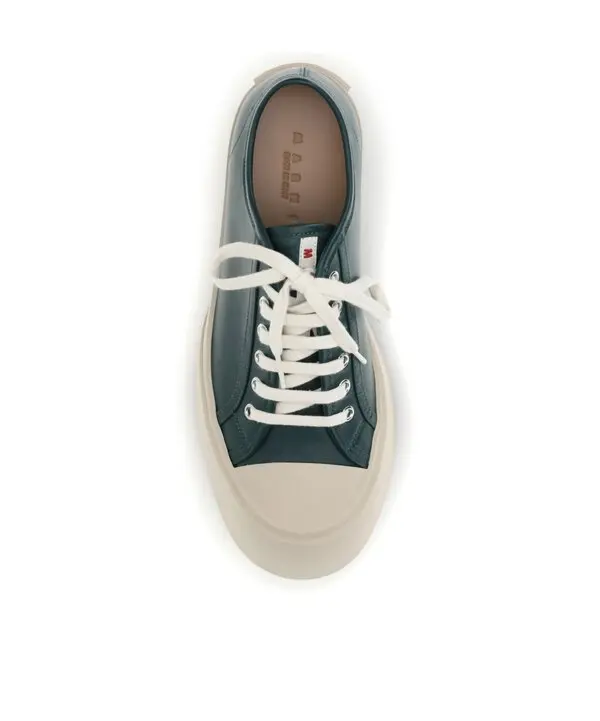 Marni Pablo Logo Patch Lace-up Sneakers - Nude