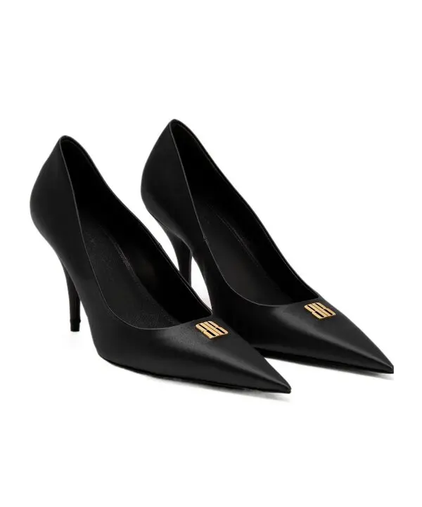 Balenciaga Logo Plaque Pointed-toe Pumps