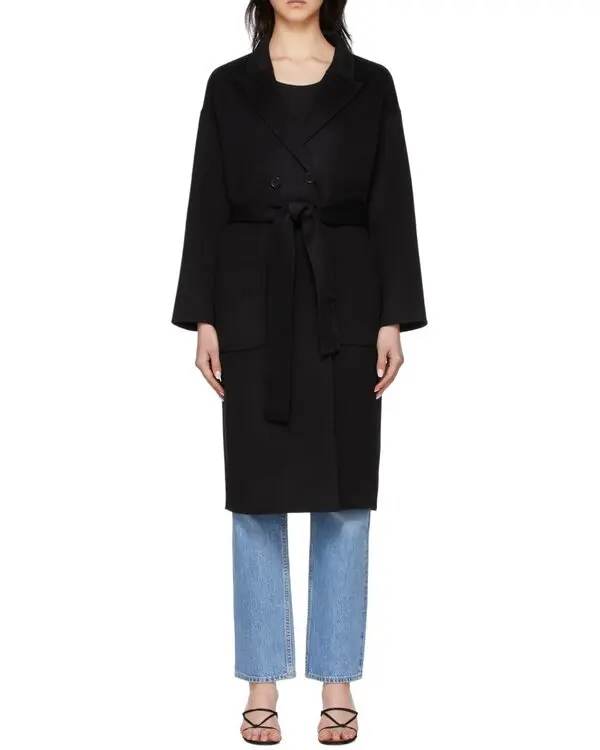 ANINE BING V-neck Double-breasted Coat - Black