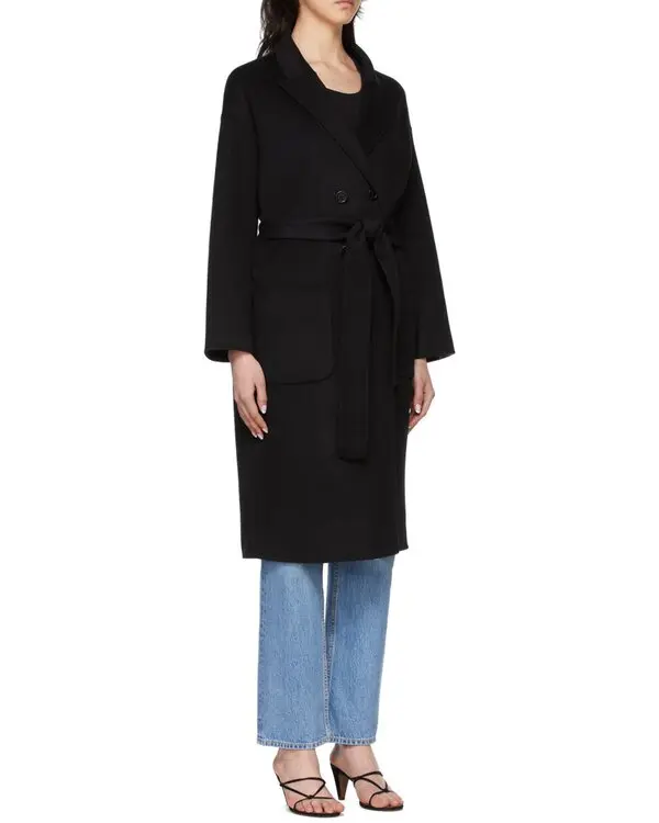 ANINE BING V-neck Double-breasted Coat - Black
