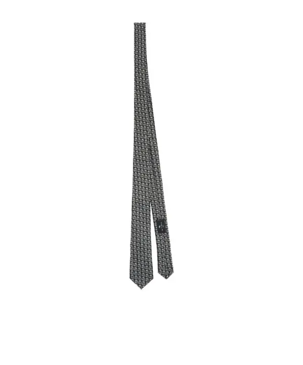 Etro Logo-jacquard Silk Neck Tie - Black