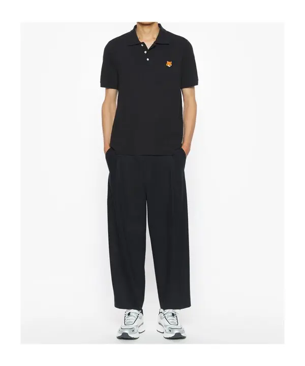 Maison Kitsuné Fox Head Regular Polo Shirt - Black