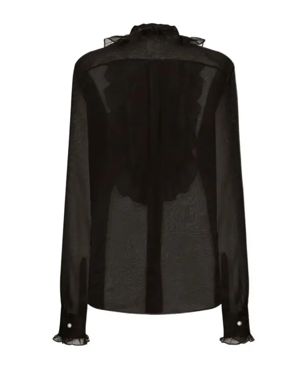 Dolce & Gabbana Ruffle Detailed Shirt - Black