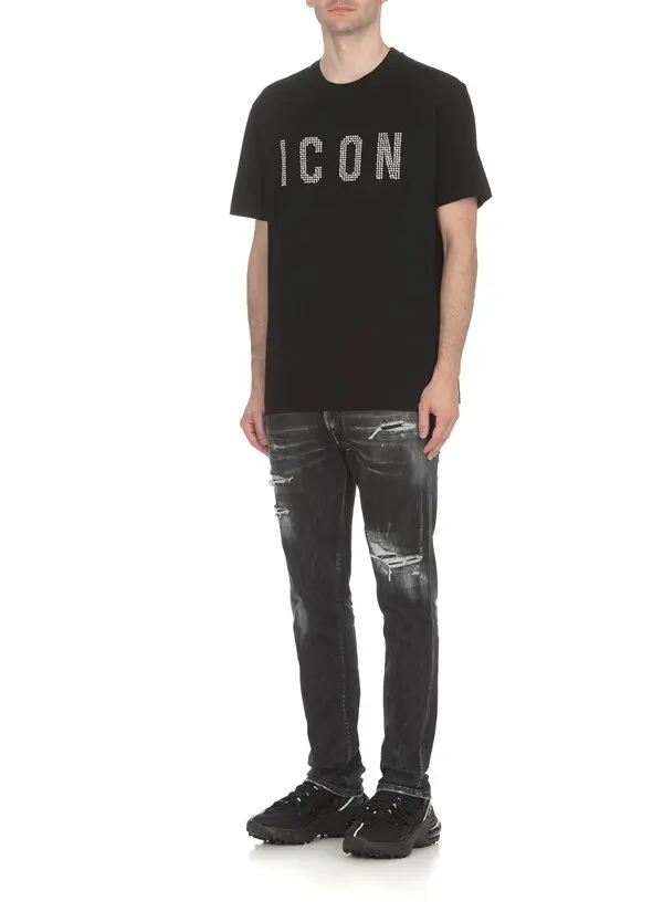 Dsquared2 Logo Embellished Crewneck T-shirt