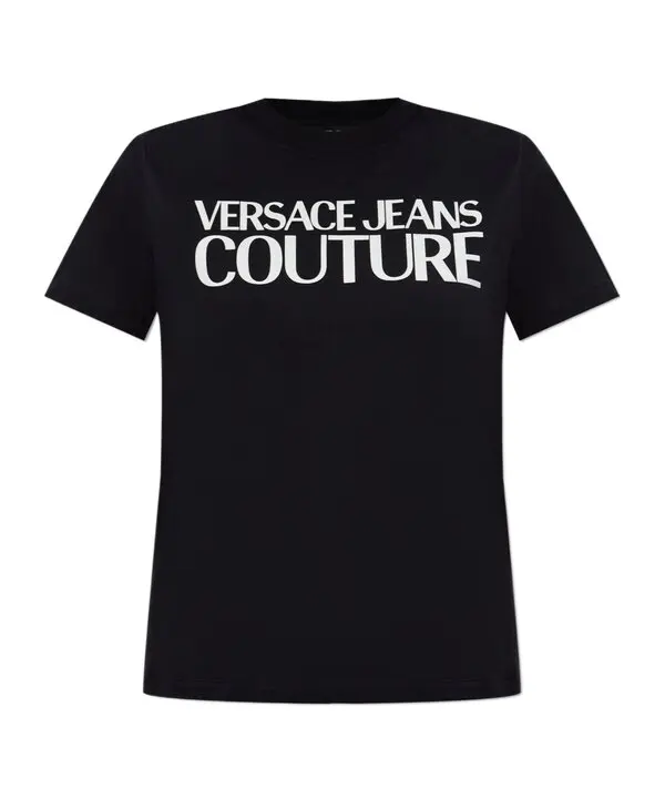 Versace Logo Print T-shirt - Black