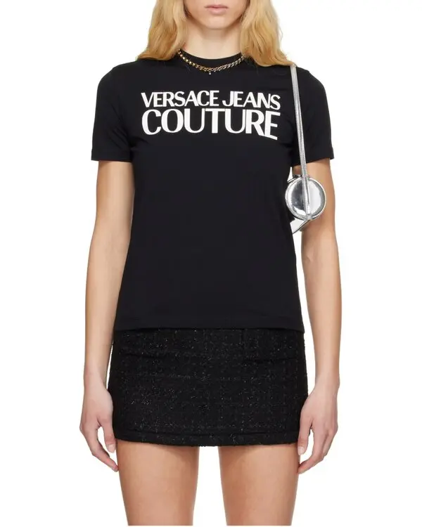 Versace Logo Print T-shirt - Black