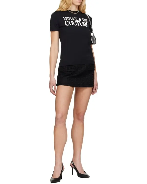 Versace Logo Print T-shirt - Black