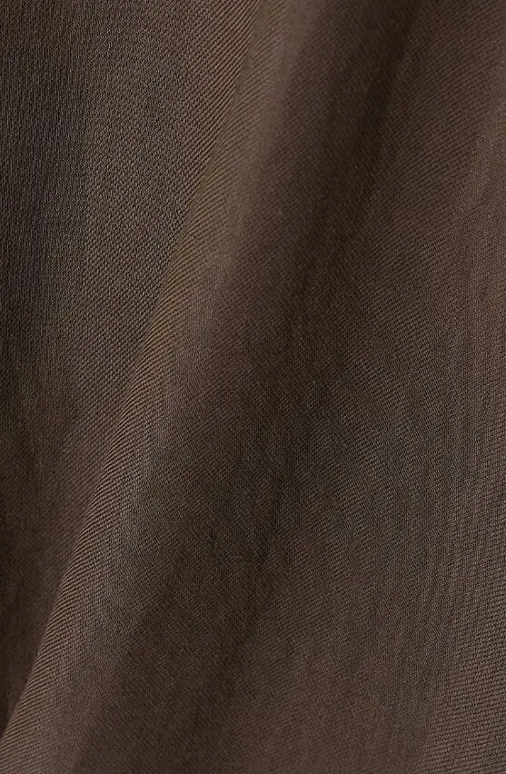Brunello Cucinelli Round Neck Short Sleeve Maxi Dress With Slit Skirt