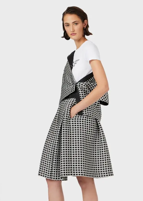 Emporio Armani Checker Print Logo T-shirt