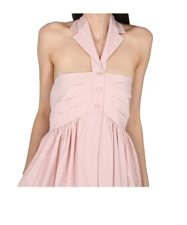 Philosophy Di Lorenzo Serafini Sleeveless Pleated Dress With Lace Hem