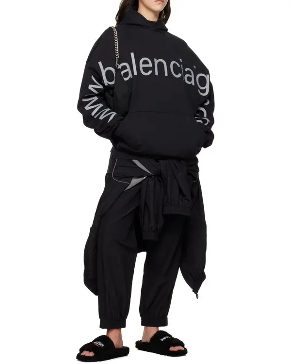 Balenciaga Logo Printed Oversized Hoodie