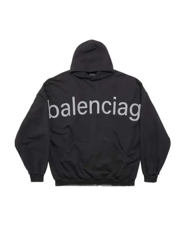Balenciaga Logo Printed Oversized Hoodie