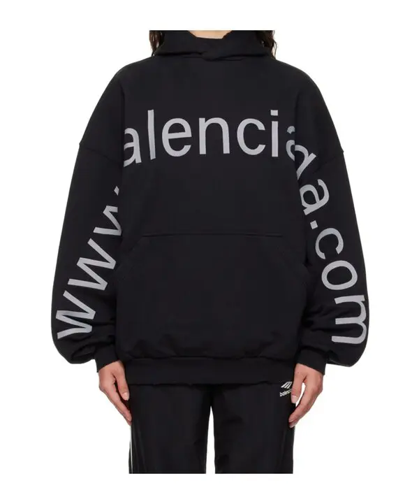Balenciaga Logo Printed Oversized Hoodie