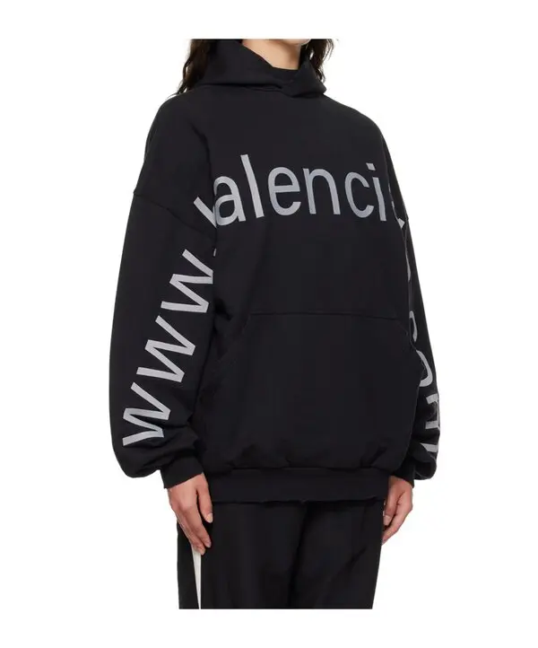 Balenciaga Logo Printed Oversized Hoodie