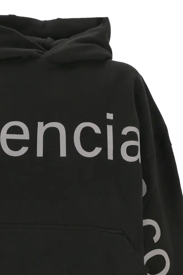 Balenciaga Logo Printed Oversized Hoodie