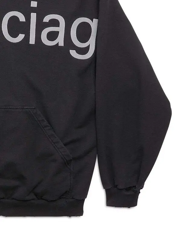 Balenciaga Logo Printed Oversized Hoodie
