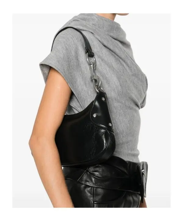 Mulberry Rivet Detailed Zipped Shoulder Bag