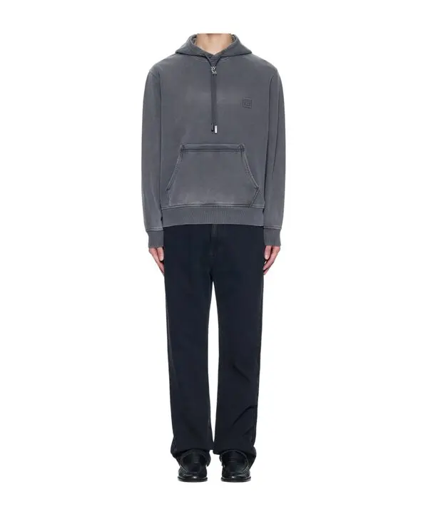 WOOYOUNGMI Logo Patch Hooded Sweater