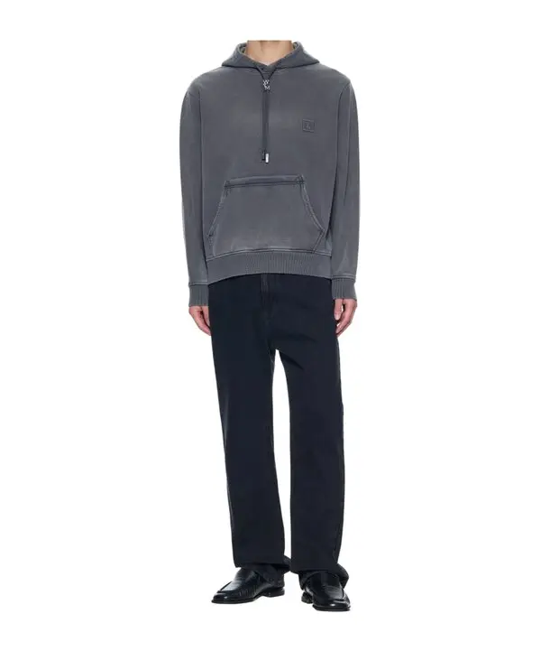 WOOYOUNGMI Logo Patch Hooded Sweater