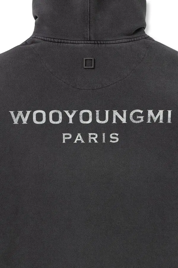 WOOYOUNGMI Logo Patch Hooded Sweater
