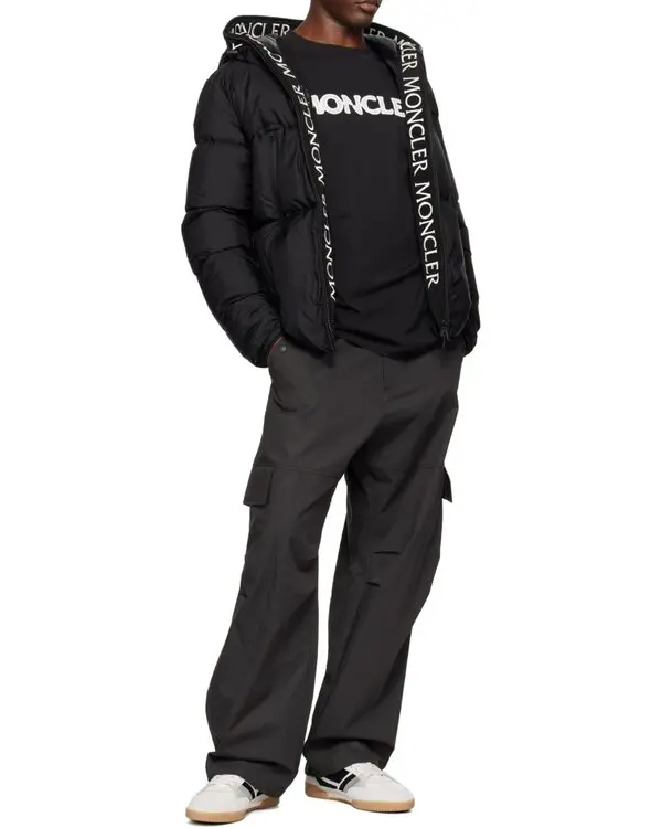 Moncler Zipped Hooded Down Puffer Jacket - Black
