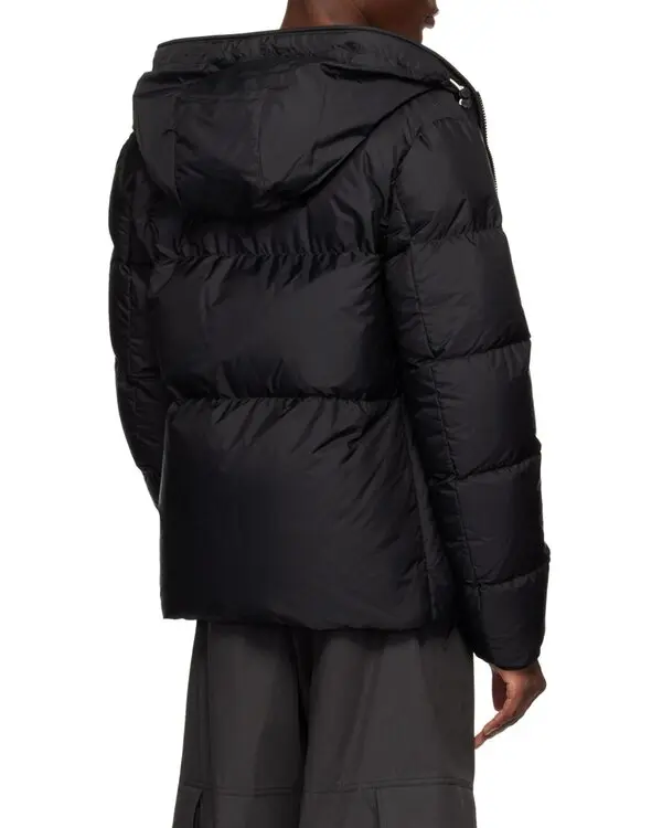 Moncler Zipped Hooded Down Puffer Jacket - Black
