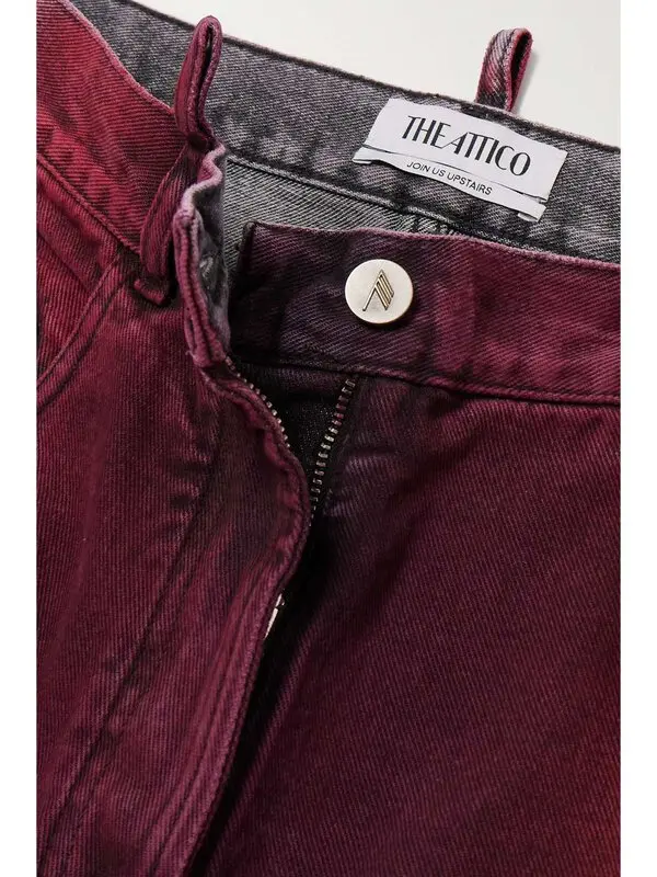 Attico Belt Ring Wide-legged Denim Trousers