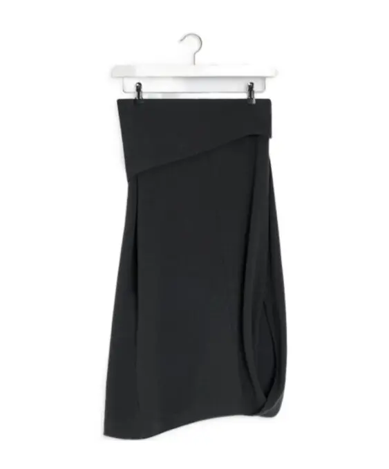 LEMAIRE Twisted-hem Skirt - Anthracite