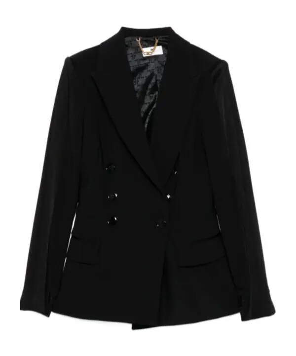 Elisabetta Franchi Double-breasted Blazer - Black