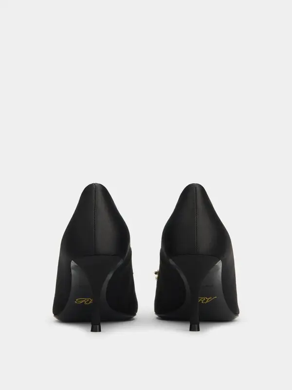 ROGER VIVIER Embellished Pointed Toe Pumps - Black
