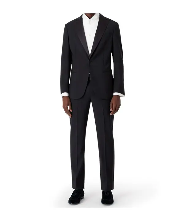 Giorgio Armani Peak-lapel Single-breasted Suit - Black