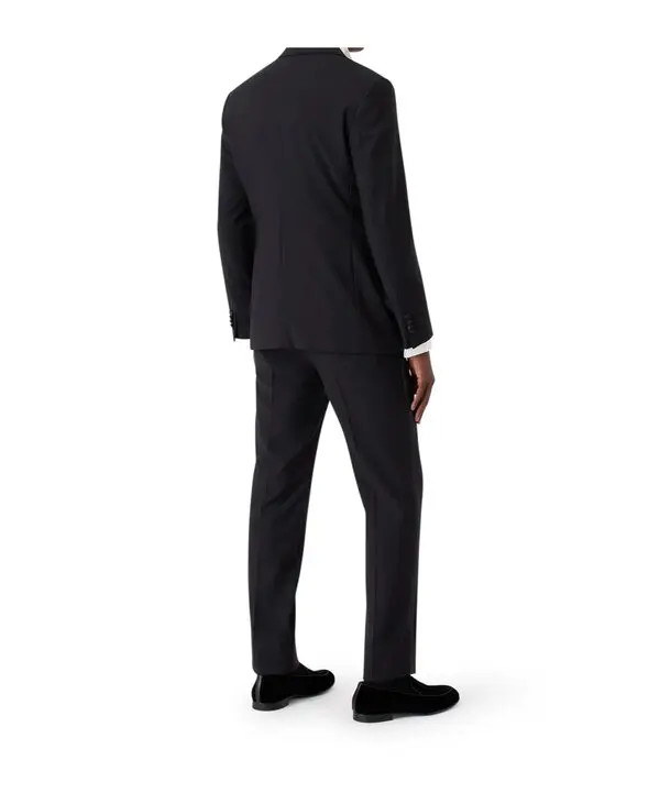 Giorgio Armani Peak-lapel Single-breasted Suit - Black