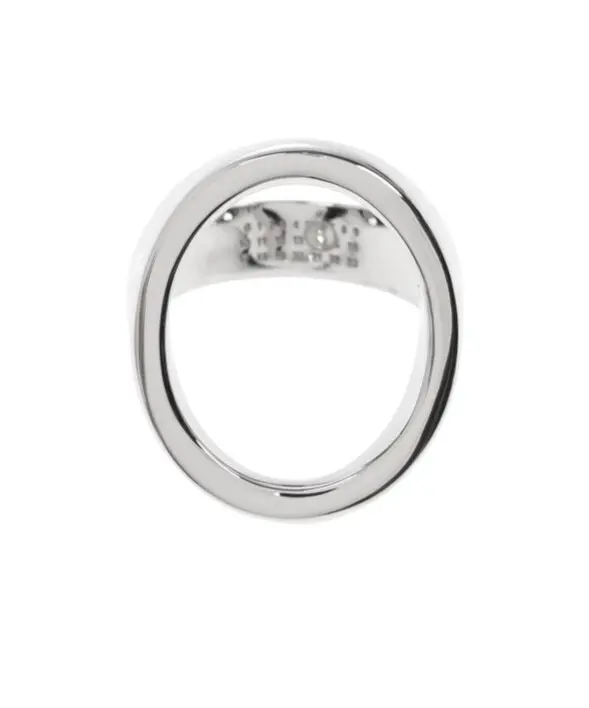 MAISON MARGIELA Minimal Logo Cut-out Detail Ring - Silver